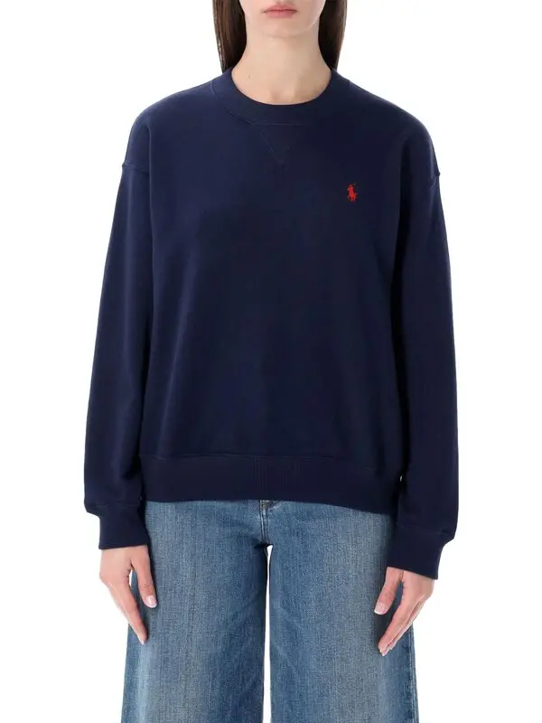 Polo Ralph Lauren Crewneck Sweatshirt With Logo Detail - Navy
