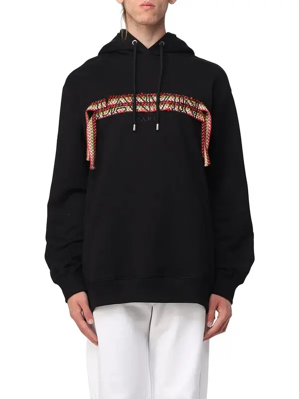 LANVIN Embroidered Logo Hoodie - Black