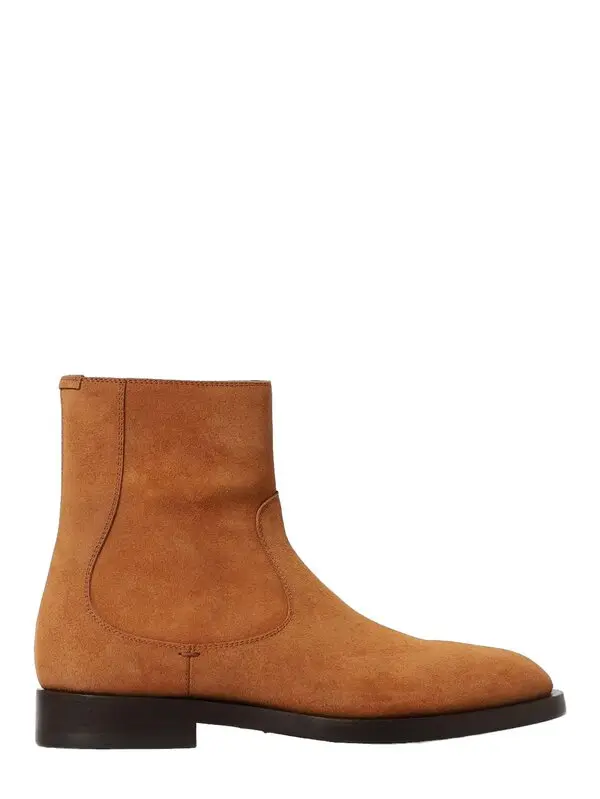Brunello Cucinelli Zip Up Ankle Boots - Beige