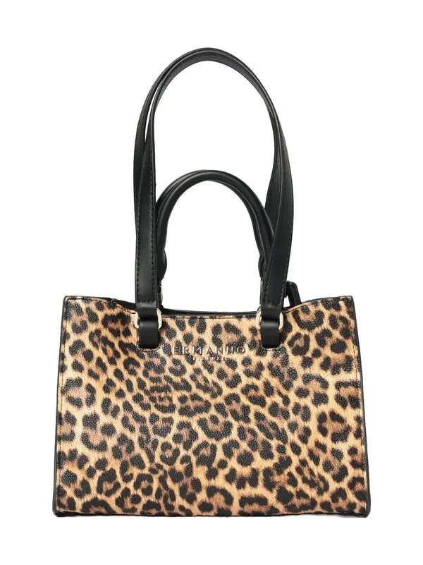 ERMANNO FIRENZE Animal Print Faux Leather Tote Bag - Multicolor