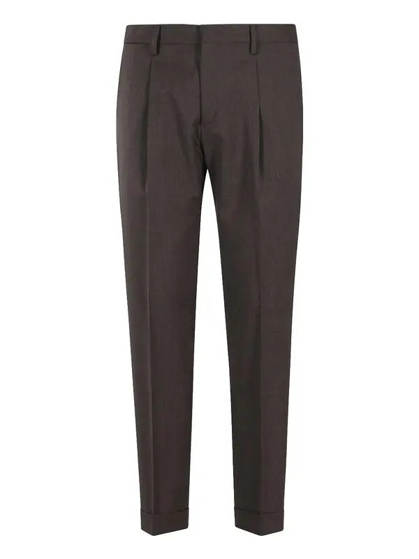 BRIGLIA 1949 Tailored Trousers - Brown