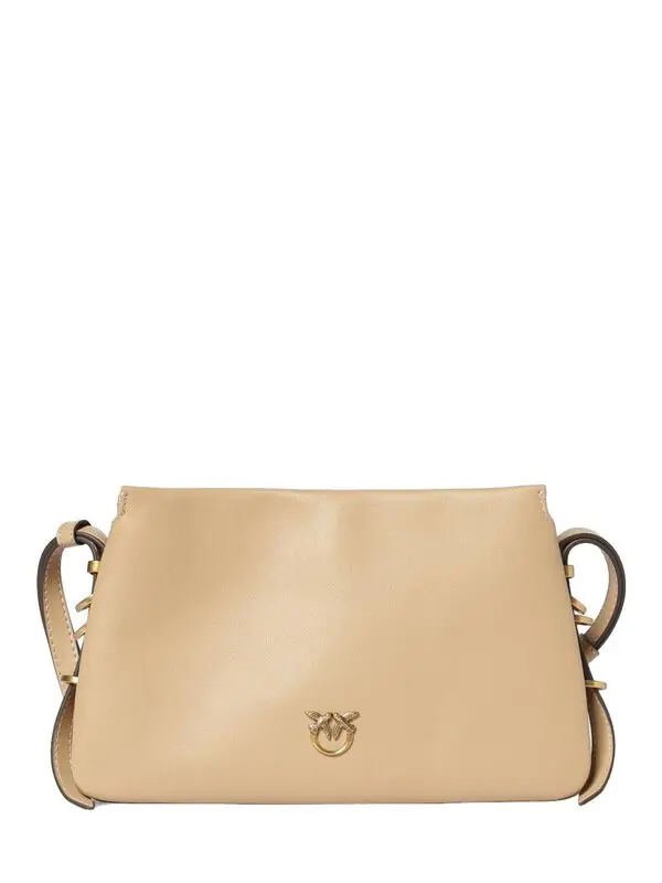 Pinko Mini One Two Three Leather Bag - Camel