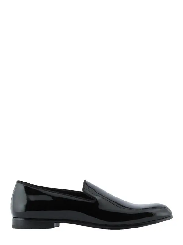 Giorgio Armani Patent Loafers - Black