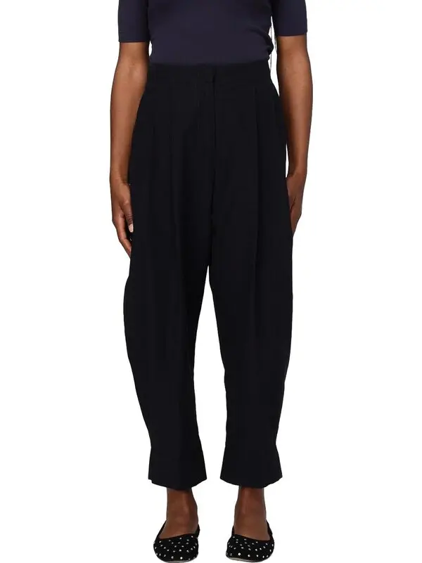 PT TORINO Cropped Twill Trousers - Black