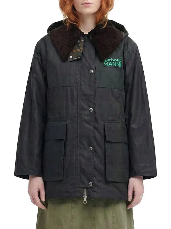 Barbour X Ganni Checked Utility Jacket - Black