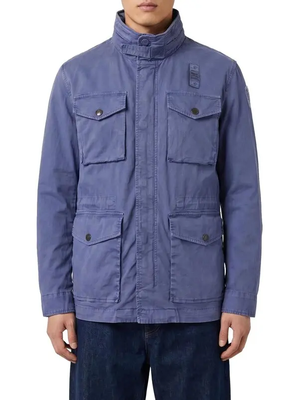 BLAUER. Cotton Windbreaker Jacket - Blue