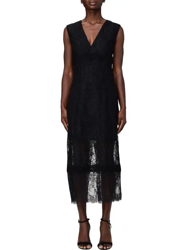 Pinko Lace Midi Dress - Black