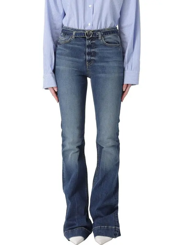 Pinko High Rise Flare Jeans - Blue
