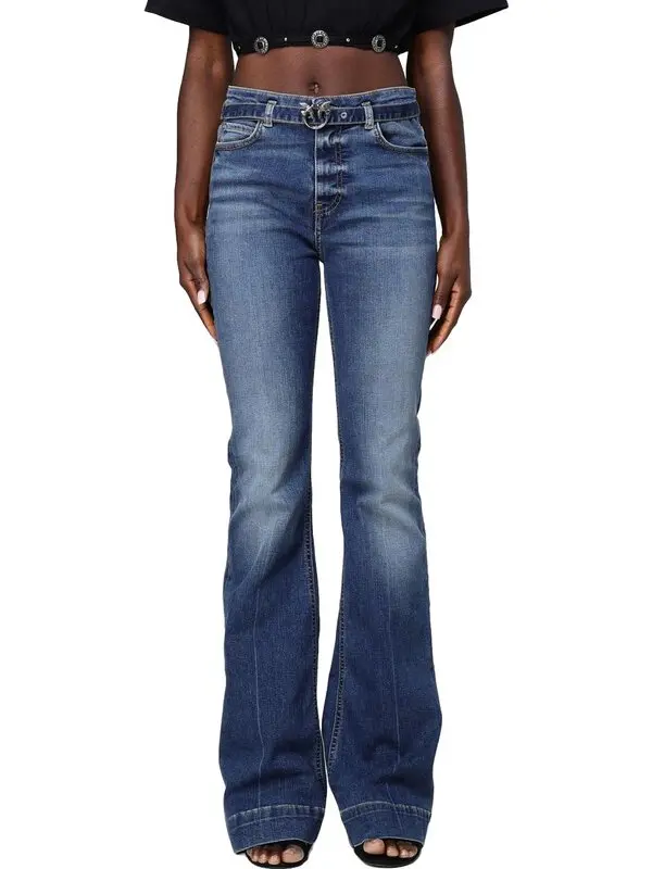 Pinko High Rise Flare Jeans - Denim