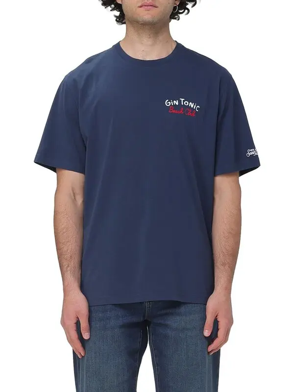 MC2 SAINT BARTH Printed Cotton T-shirt - Blue