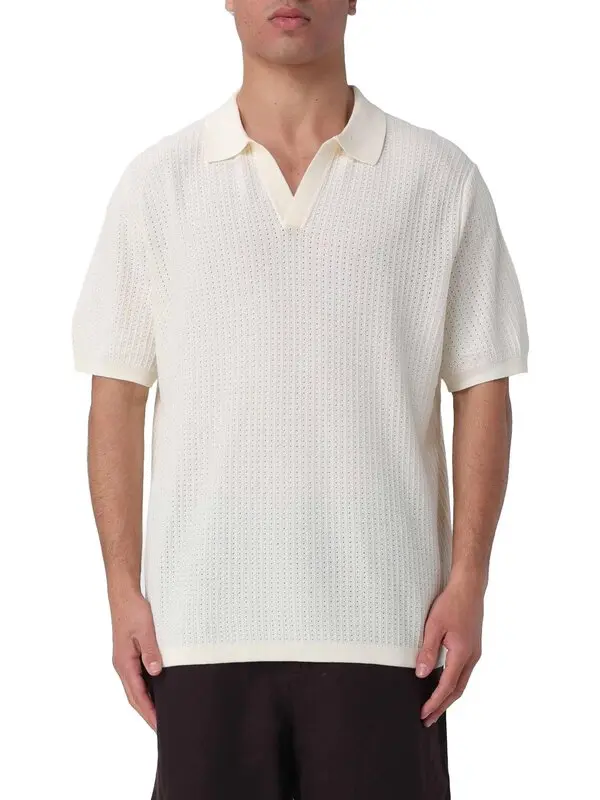 MC2 SAINT BARTH Cotton Knit Polo Shirt - Cream