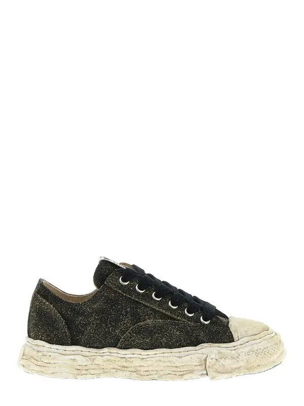 Mihara Yasuhiro Distressed Lace Up Trainers - Black