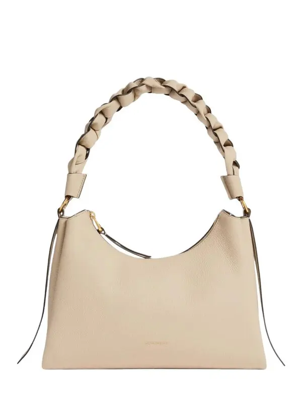 COCCINELLE Braided Handle Shoulder Bag - Beige
