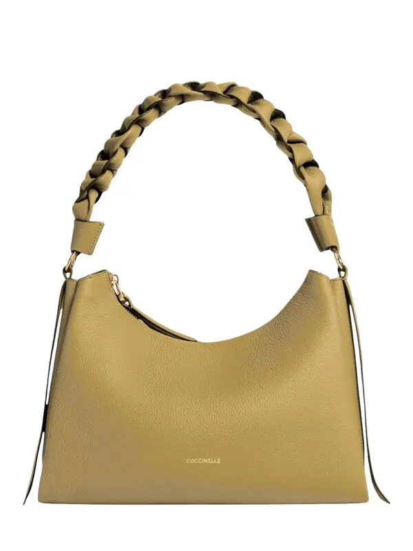 COCCINELLE Braided Handle Shoulder Bag - Green