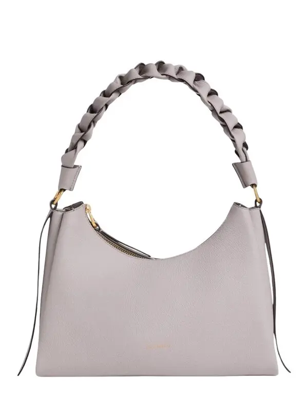 COCCINELLE Braided Handle Shoulder Bag - White