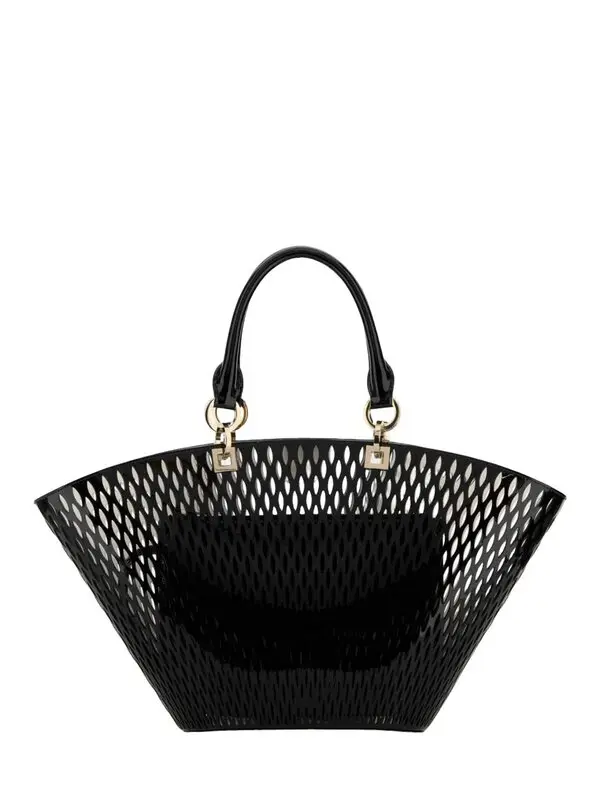TOM FORD Perforated Calf Leather Bag - Black