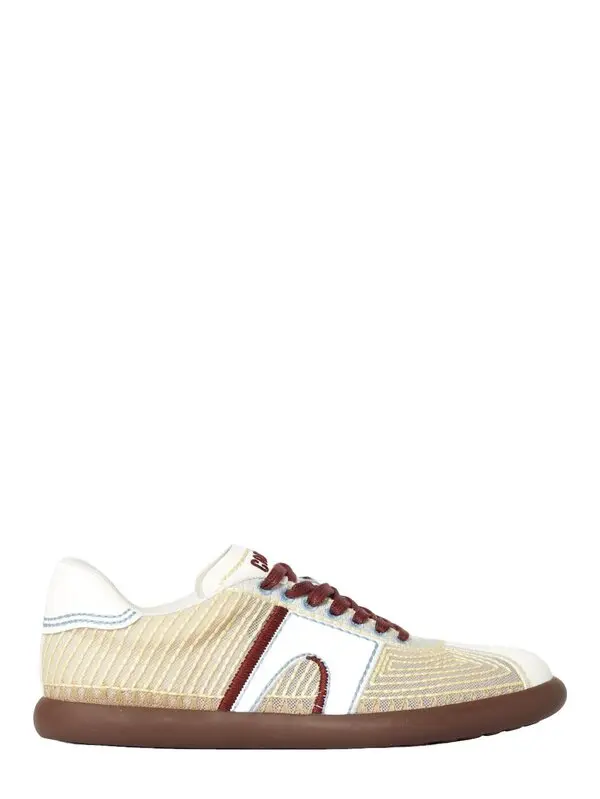 Camper Pelotas Soller Sneakers In Leather And Recycled Polyester - Yellow