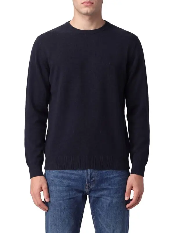 Fedeli Virgin Wool Crewneck Pullover - Blue
