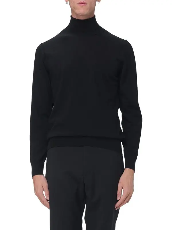 PAOLO PECORA Fine Knit Roll Neck Jumper - Black