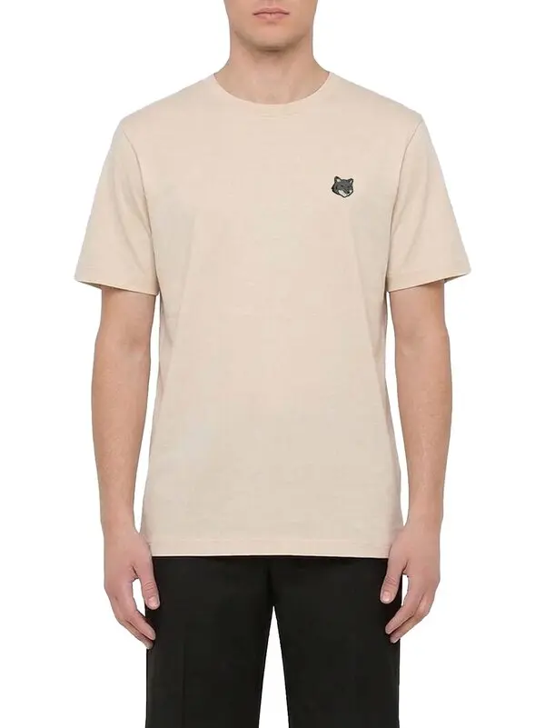 Maison Kitsuné Organic Cotton T-shirt With Logo - Lilac