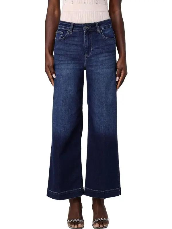 Liu Jo Cropped Fit Stretch Denim Jeans - Navy