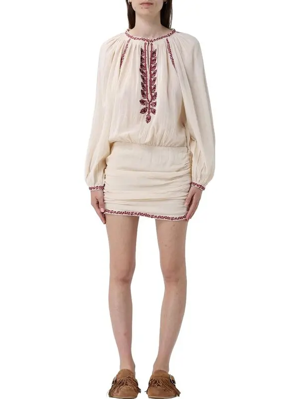 Isabel Marant Étoile Embroidered Cotton Mini Dress - Ivory