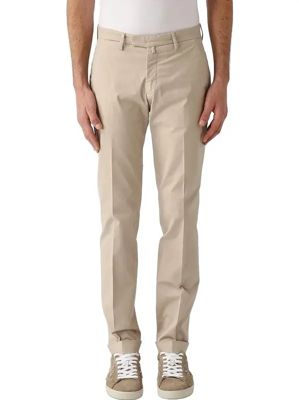 BRIGLIA 1949 Stretch Cotton Chino Trousers - Sand