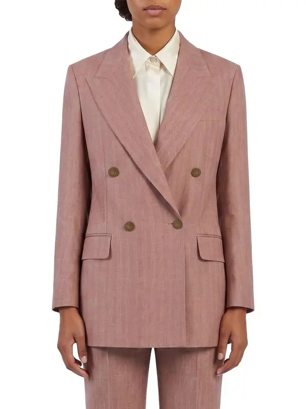 Jacob Cohen Pinstriped Double-breasted Blazer - Pink