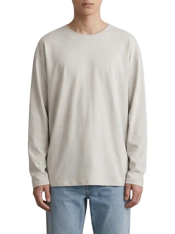 LEMAIRE Cotton And Silk T-shirt - Grey