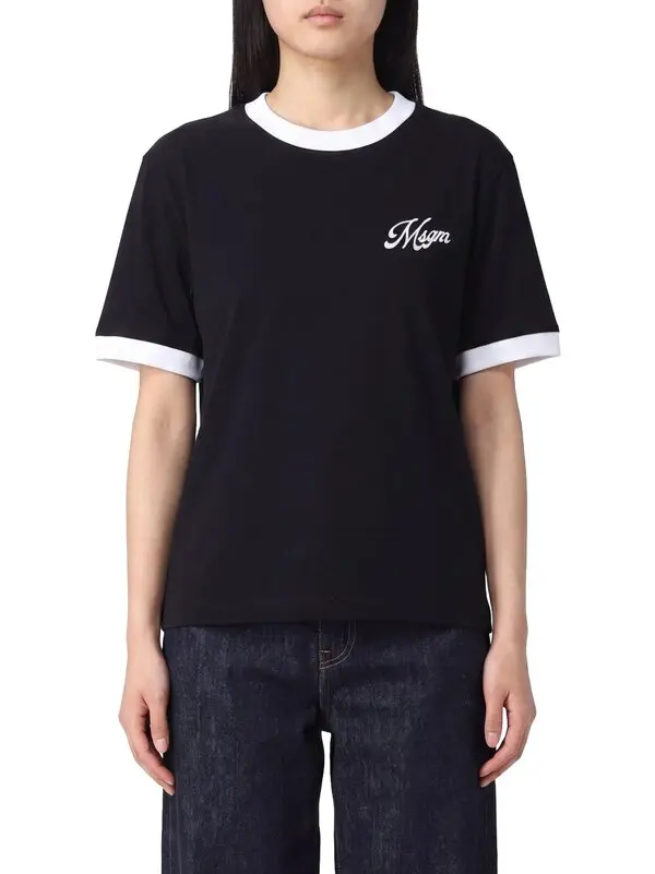 MSGM Contrast Trim T-shirt - Black