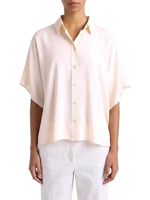 Momoni Silk Blend Shirt - White
