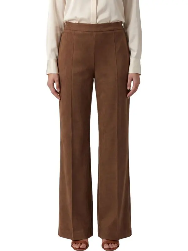 Alberta Ferretti Silk Trousers - Brown
