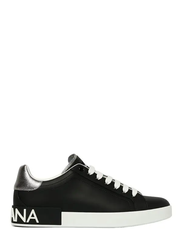 Dolce & Gabbana Leather Lace-up Trainers - Black