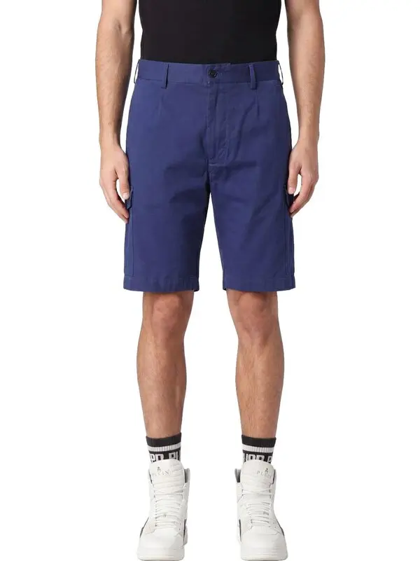 Philipp Plein Cotton Cargo Shorts - Blue