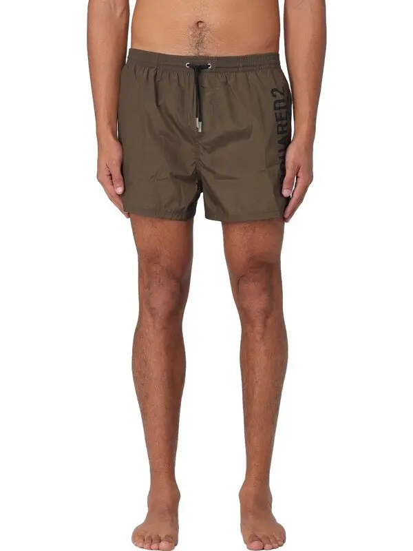 Dsquared2 Swim Shorts With Logo - Military