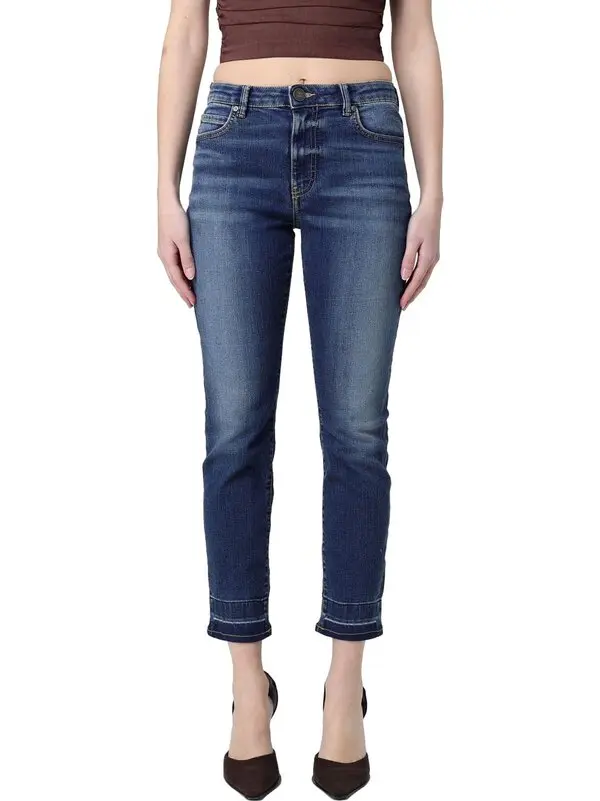 Pinko Cropped Fit Cotton Jeans - Denim