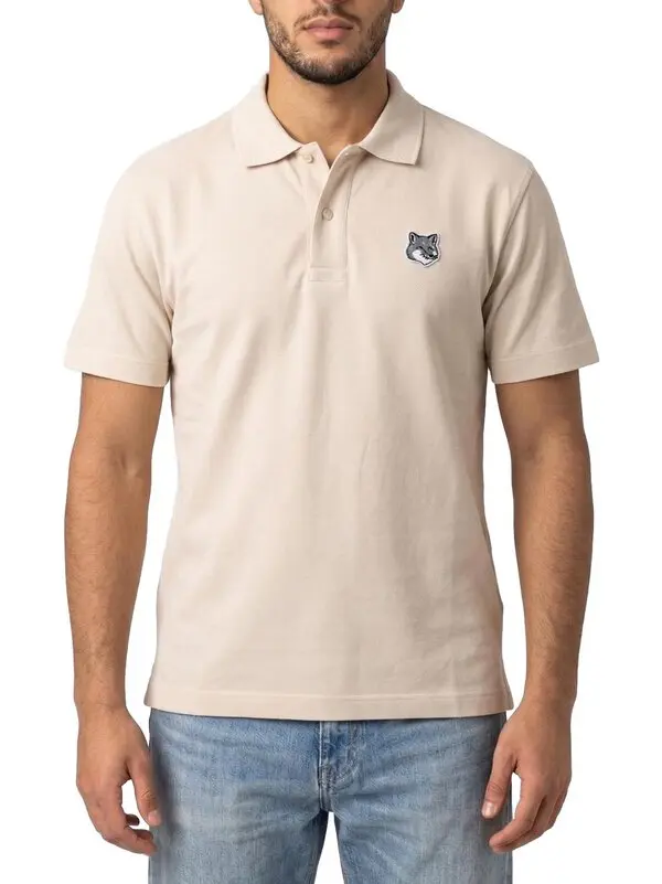 Maison Kitsuné Cotton Polo Shirt With Logo - Lilac