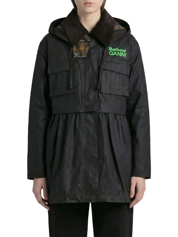 BARBOUR X GANNI Hooded Jacket - Black