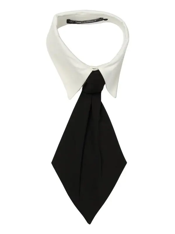 Karl Lagerfeld Tie Detail Collar - Black