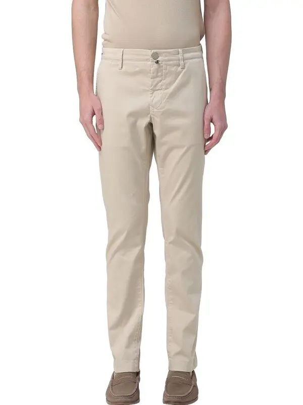 Jacob Cohen Stretch Cotton Slim Fit Trousers - Beige