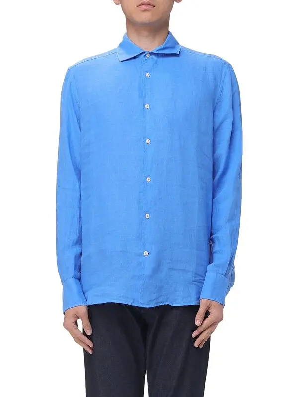 MC2 SAINT BARTH Linen Shirt - Blue