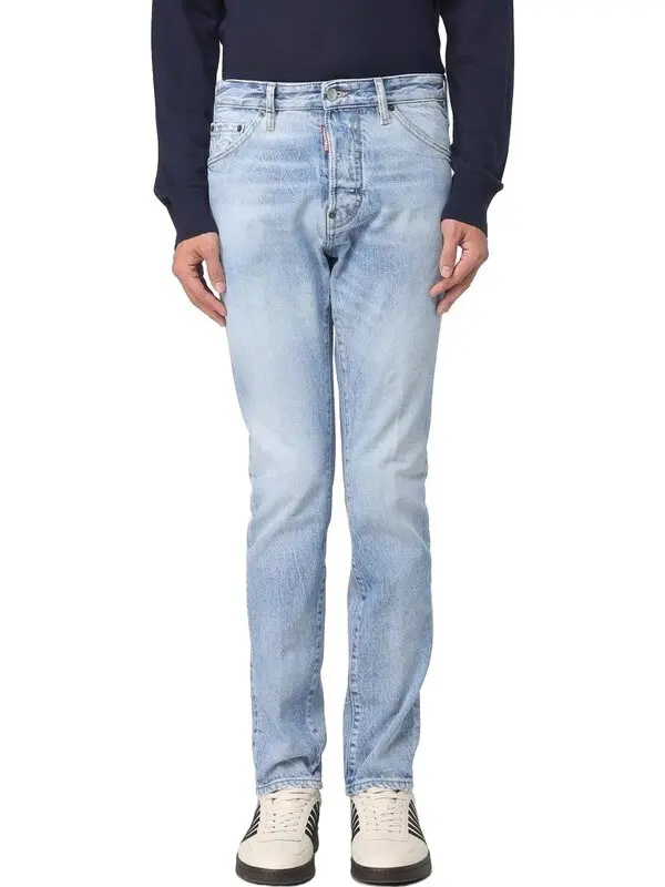 Dsquared2 Distressed Wash Denim Jeans - Blue
