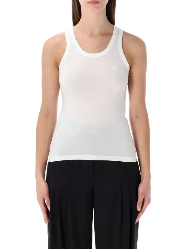 Coperni Ribbed Tank Top - White
