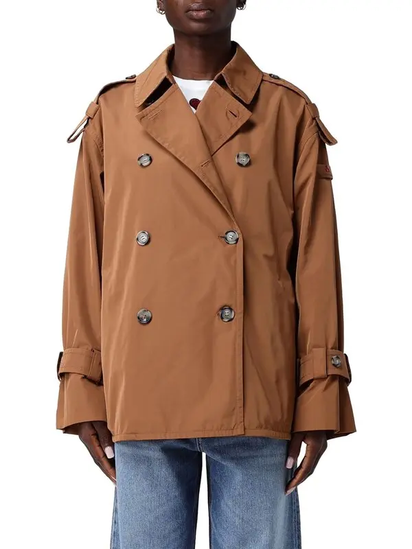Pinko Double Breasted Cotton Gabardine Jacket - White