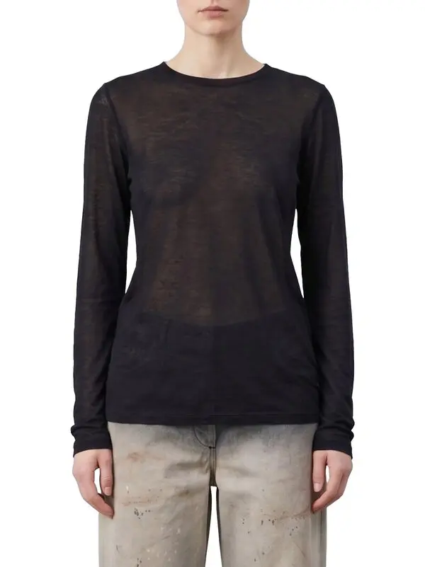Our Legacy Cotton Blend Crew Neck Jumper - Black