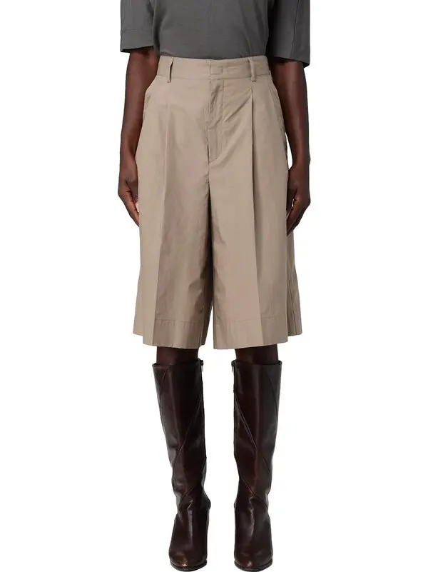 Soeur Cotton Tailored Knee-length Shorts - Sand