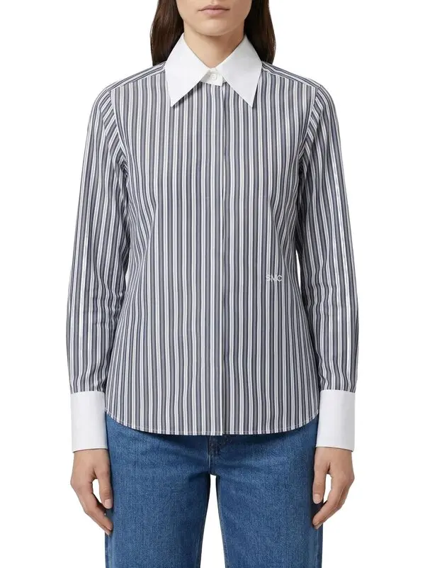 Stella McCartney Striped Cotton Shirt - Grey