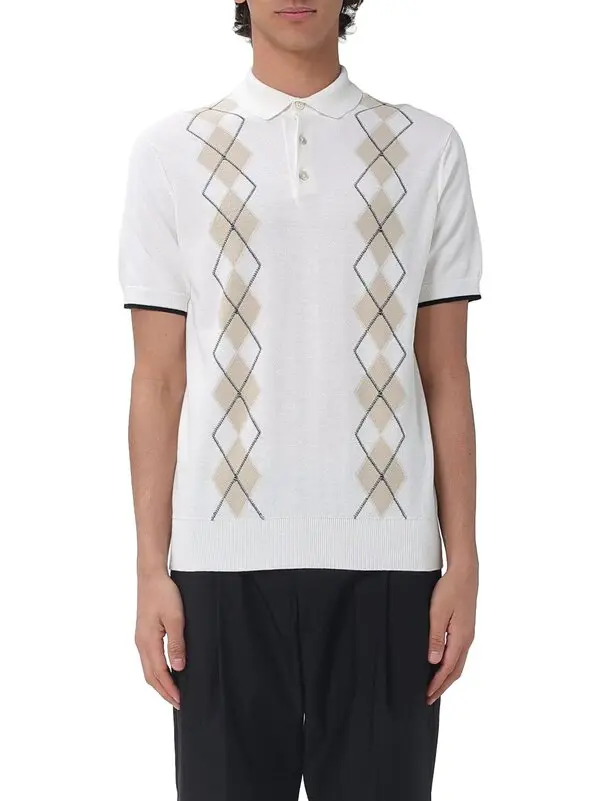 PAOLO PECORA Knitted Polo Shirt - White