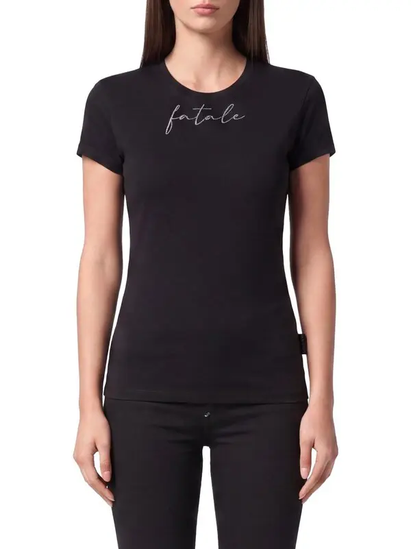 Philipp Plein Embroidered T-shirt - Black