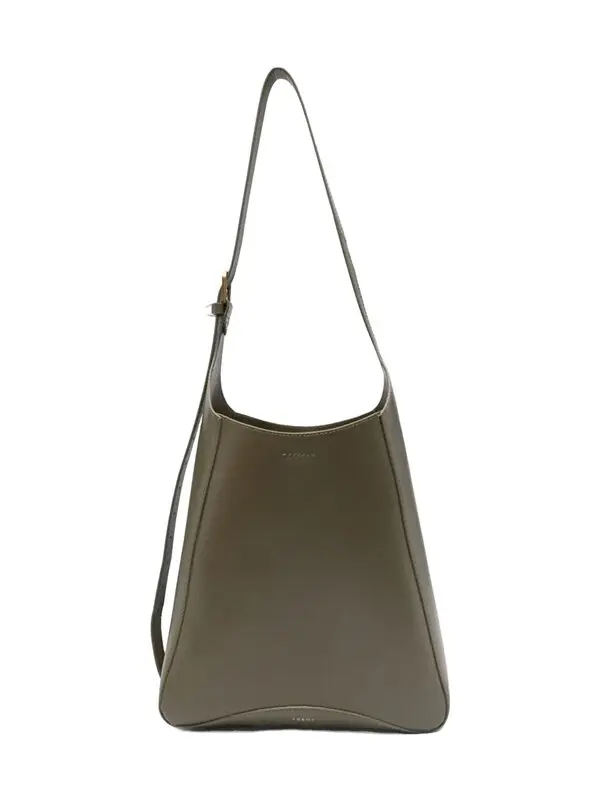 Soeur Uma Leather Shoulder Bag - Kaki
